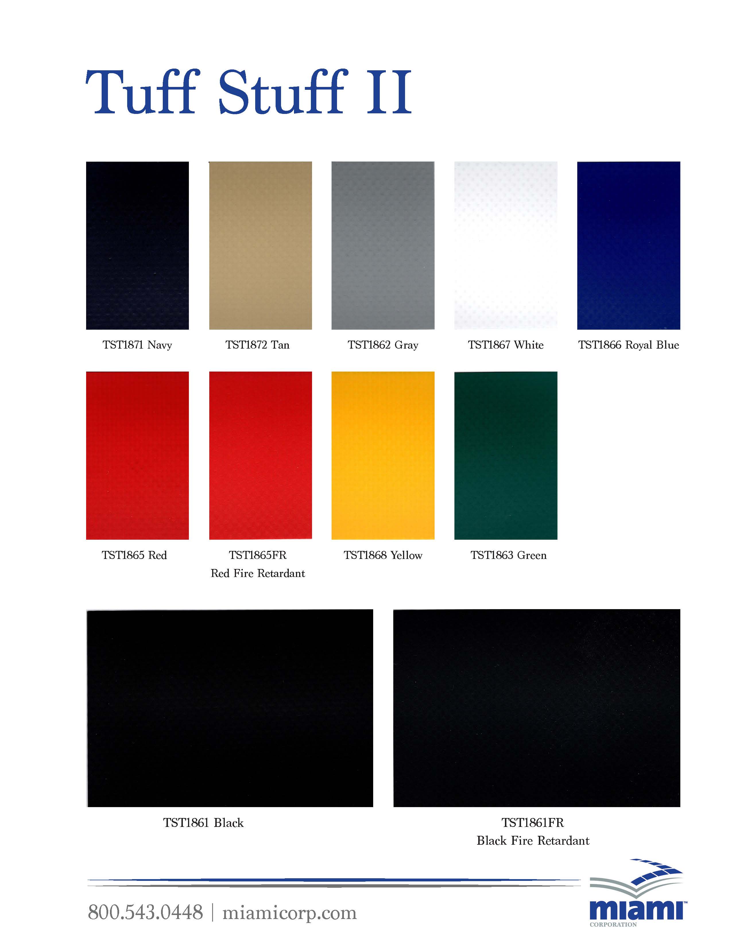 Tuff Stuff II Miami Sample Card | Vinyl Awning, Enclosures and ...